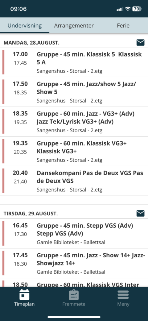 Speedadmin App | Ballettsenter